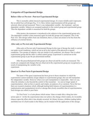 Experimental design | DOCX | Physics | Science