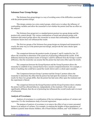 Experimental design | DOCX | Physics | Science