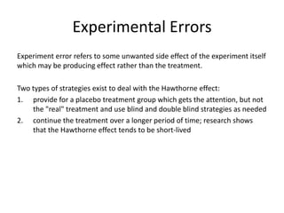 Experimental design | PPT