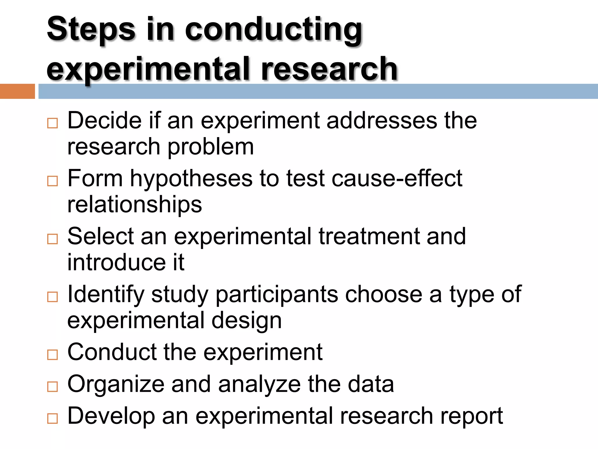 Experimental design | PPTX