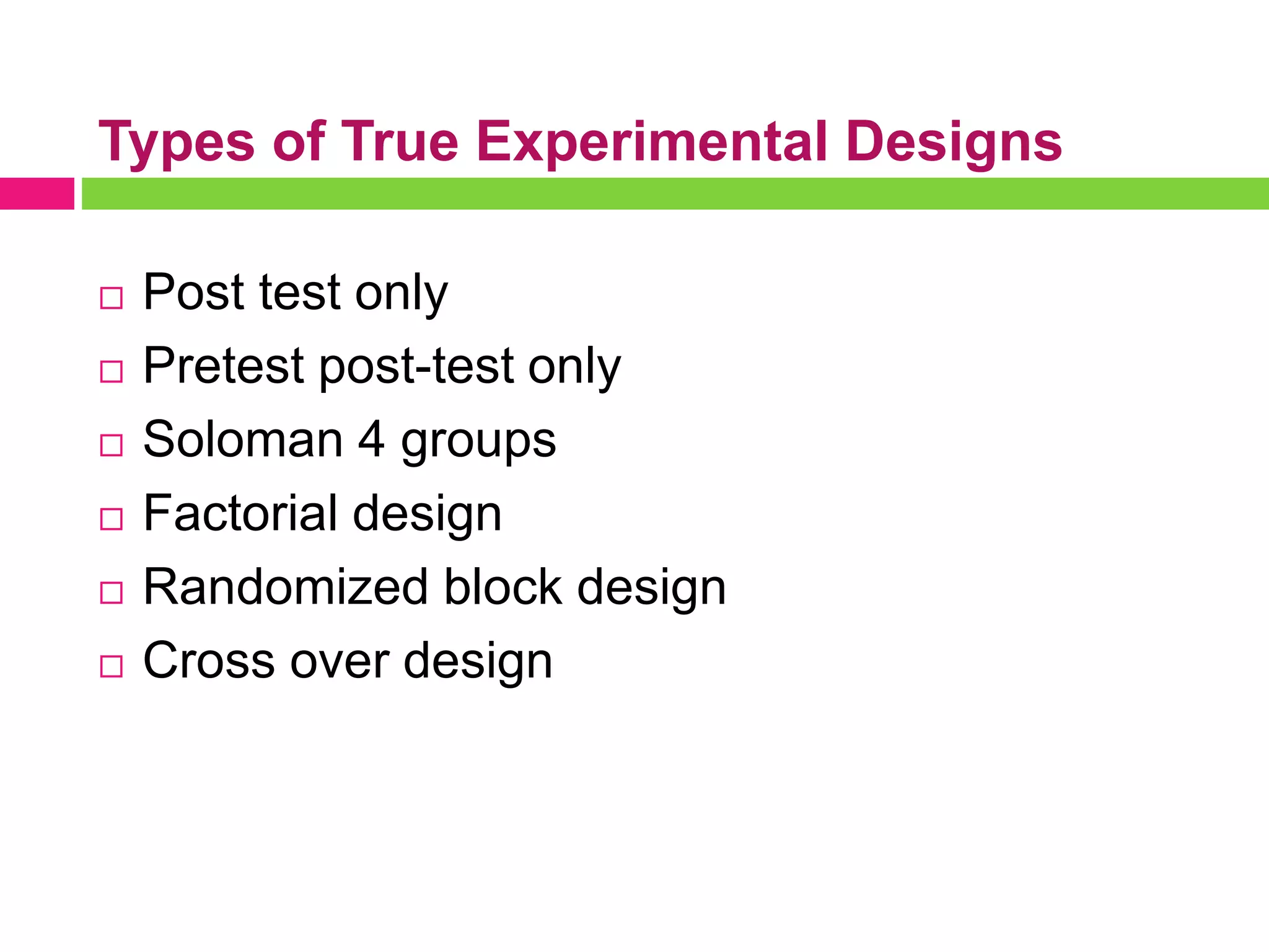 Experimental research design | PPTX