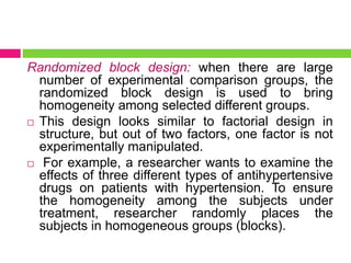 Experimental research design | PPTX