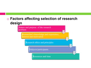 Experimental research design | PPTX
