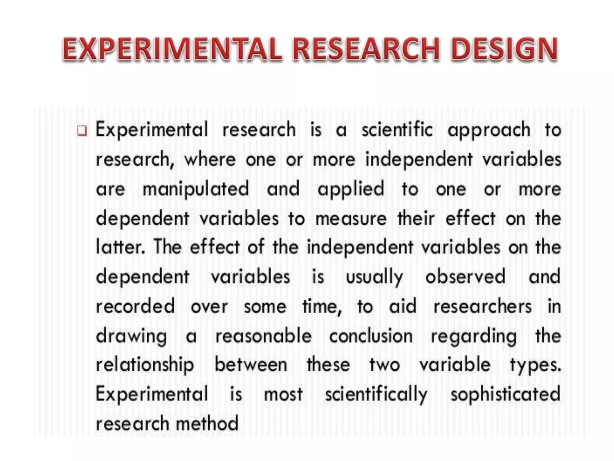 Experimental design | PPT
