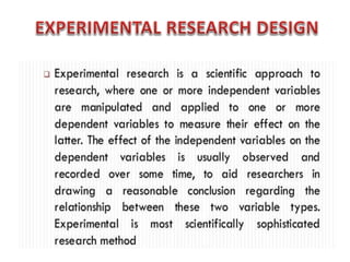 Experimental design | PPTX