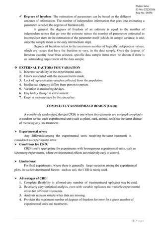 uses of statistics in experimental plant pathology | PDF