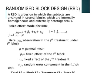 Basic Concepts of Standard Experimental Designs ( Statistics ) | PPT