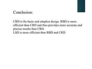 Basic Concepts of Standard Experimental Designs ( Statistics ) | PPT