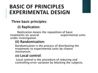 Basic Concepts of Standard Experimental Designs ( Statistics ) | PPT