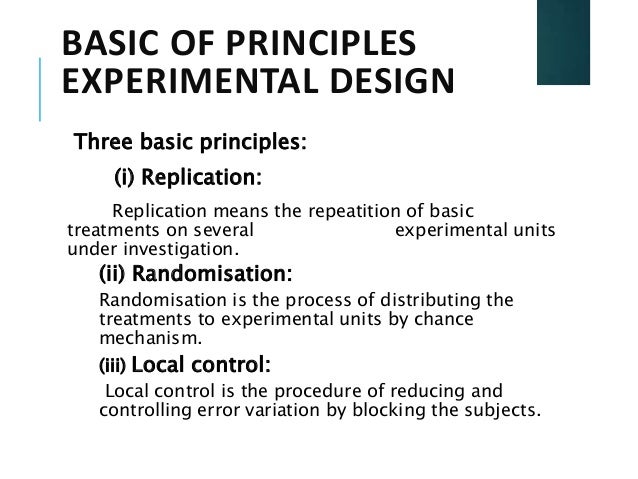 Basic Concepts of Standard Experimental Designs ( Statistics )