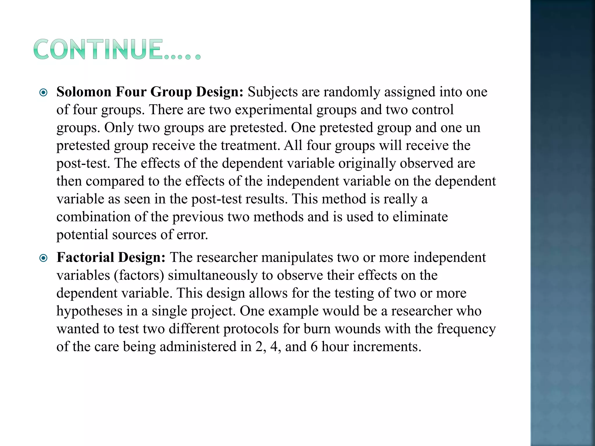 Experimental Design and its Types ppt | PPTX