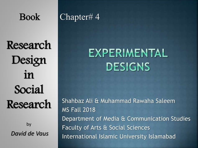 Experimental Design and its Types ppt | PPTX