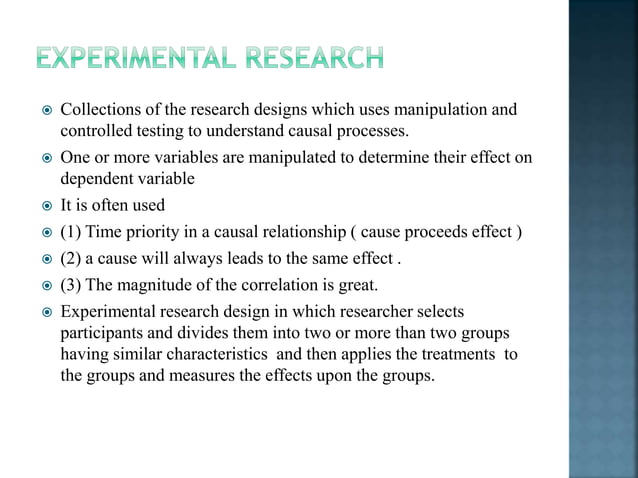 Experimental Design and its Types ppt | PPTX