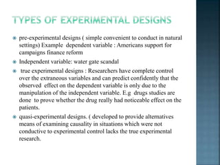 Experimental Design and its Types ppt | PPTX