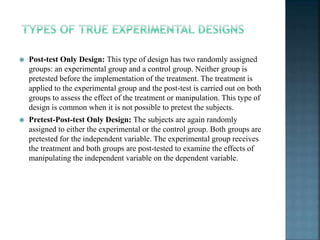 Experimental Design and its Types ppt | PPTX