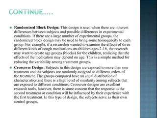 Experimental Design and its Types ppt | PPTX