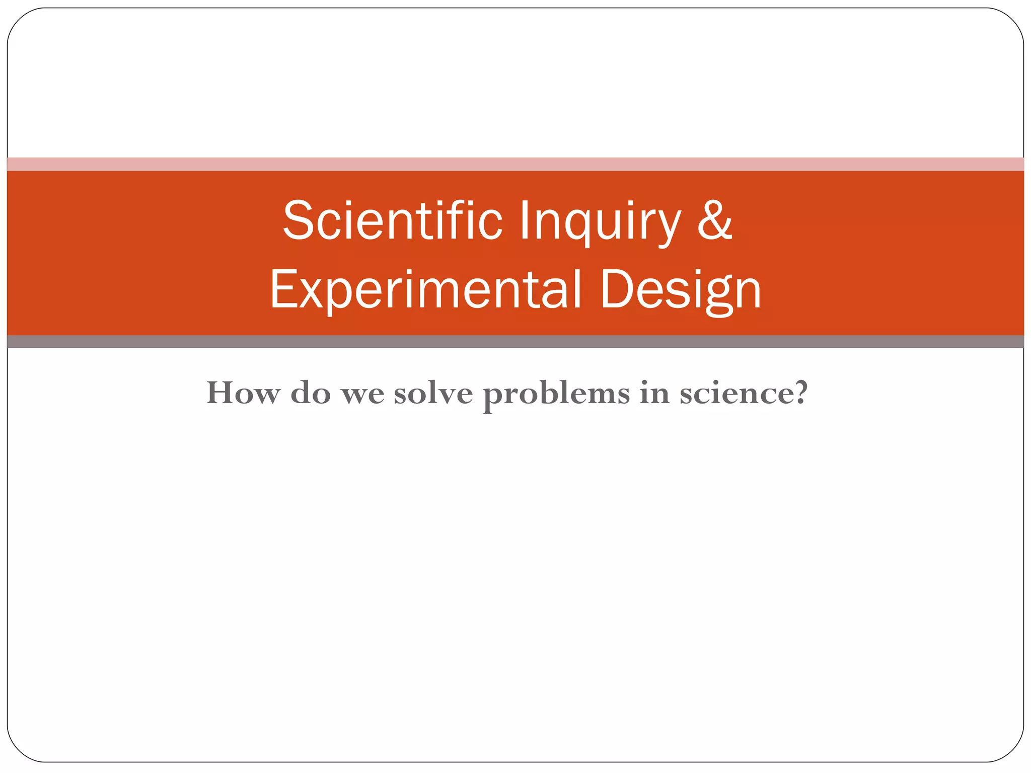 Experimental design presentation | PPT