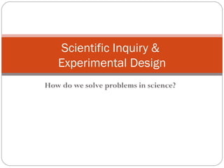 Experimental design presentation | PPT