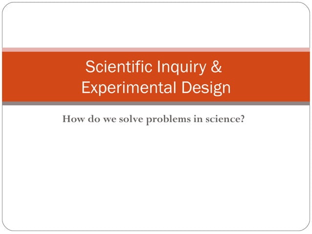 Experimental design presentation | PPT