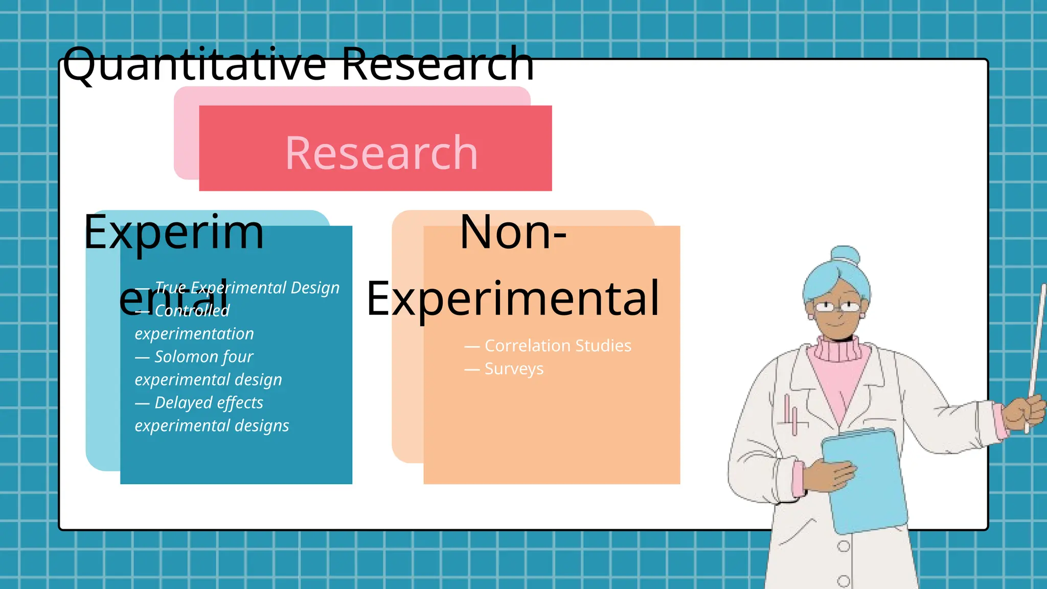 Experimental Design Quiz Presentation in Blue and Pink Lined Style ...