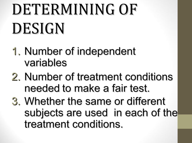 Experimental Design | PPT