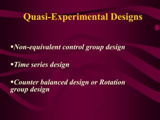 Experimental designs | PPT