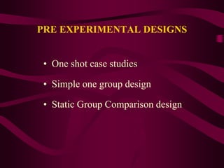 Experimental designs | PPT