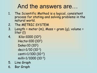 Experimental Design Scientific Method and GraphingREVISED.ppt