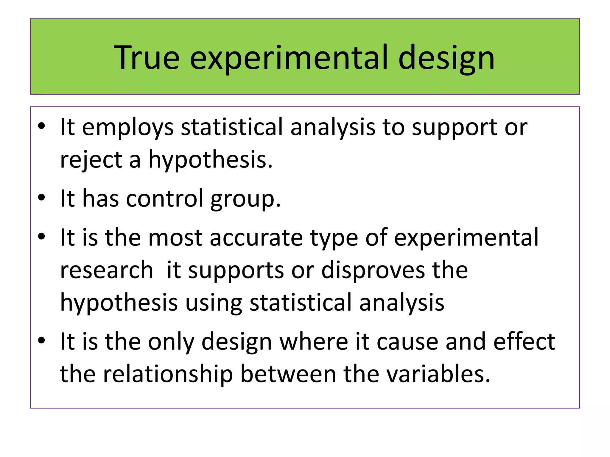 Experimental design techniques | PPTX
