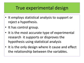 Experimental design techniques | PPTX