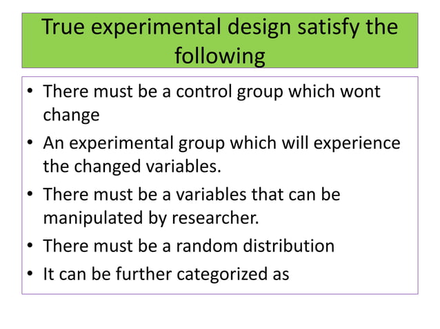 Experimental design techniques | PPTX