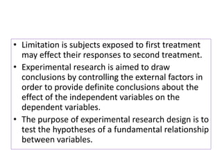 Experimental design techniques | PPTX