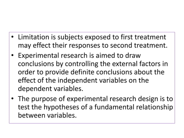 Experimental design techniques | PPTX