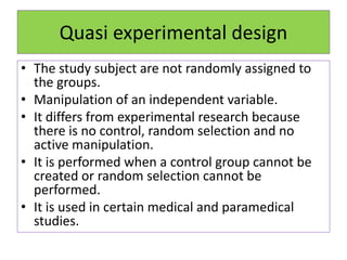 Experimental design techniques | PPTX