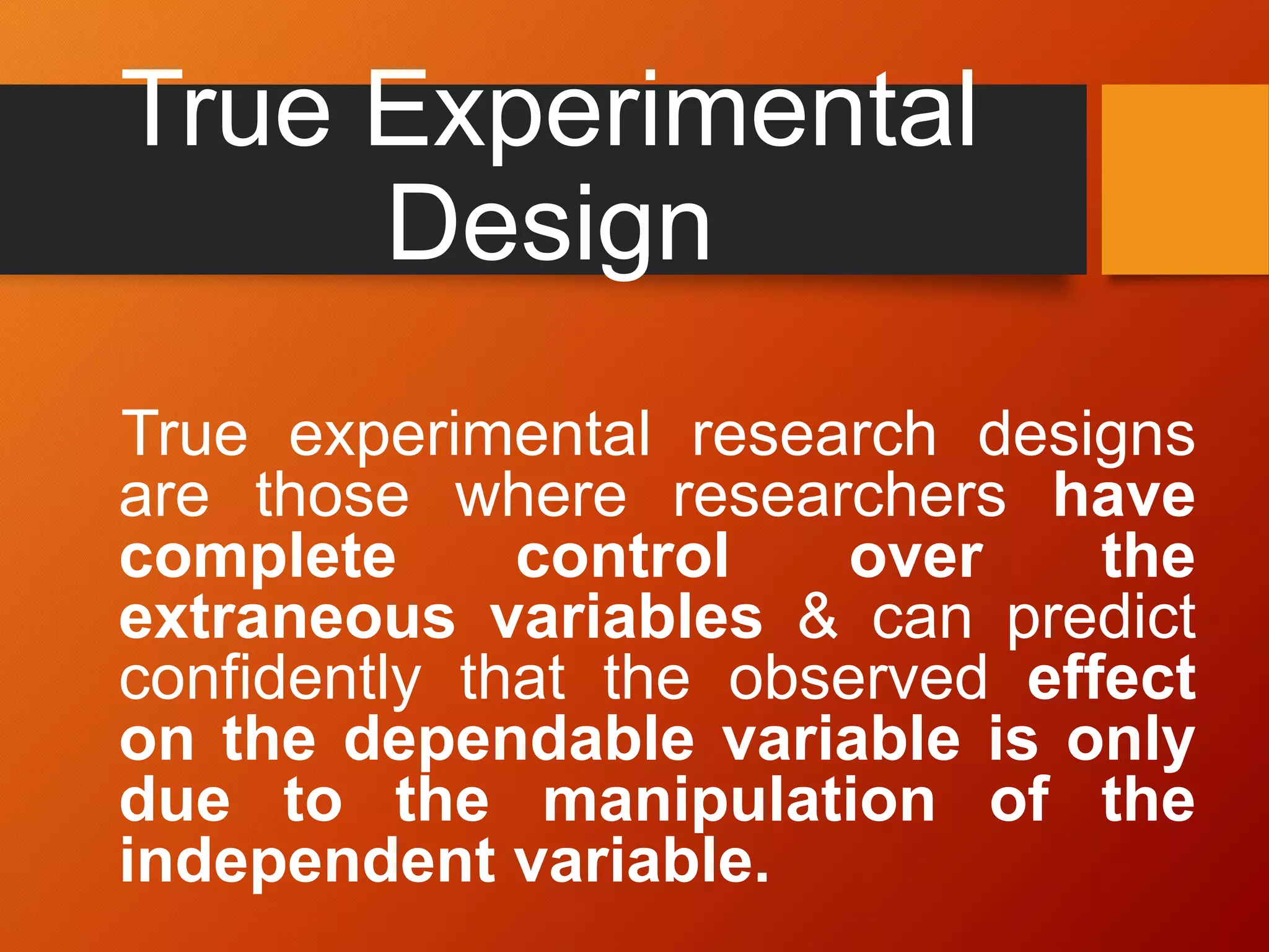 Experimental Design | PPSX