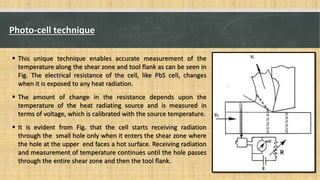 Experimental Determination of Tool-chip Interface Temperatures | PPTX