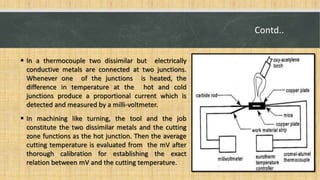 Experimental Determination of Tool-chip Interface Temperatures | PPTX