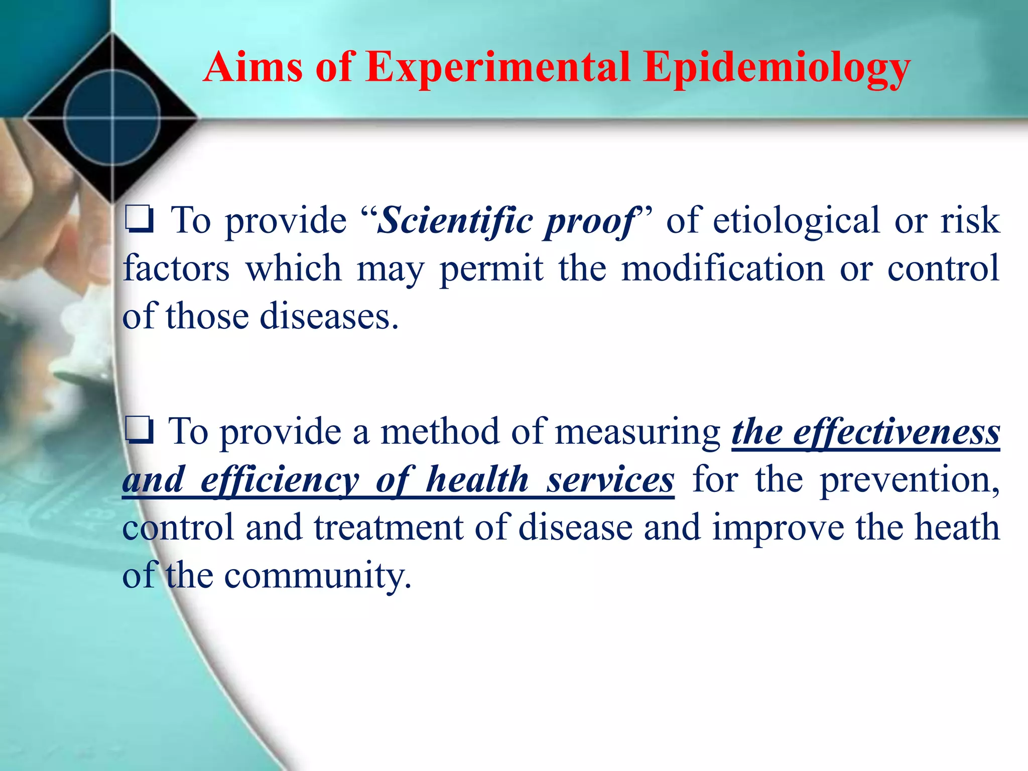 Experimental epidemiology | PPTX