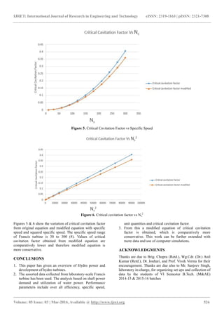 Experimental evaluation of a francis turbine | PDF