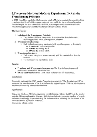Experimental evidence for DNA as genetic material.docx
