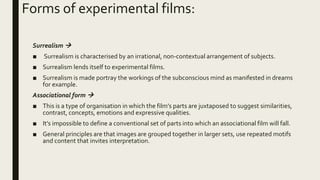 Experimental film codes and conventions | PPTX