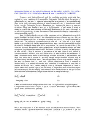 Experimental investigation of a double slope solar still with a latent ...