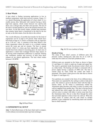 Experimental investigation of effectiveness of heat wheel as a rotory ...