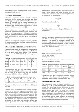 Experimental investigation on torsion bar suspension system using e ...
