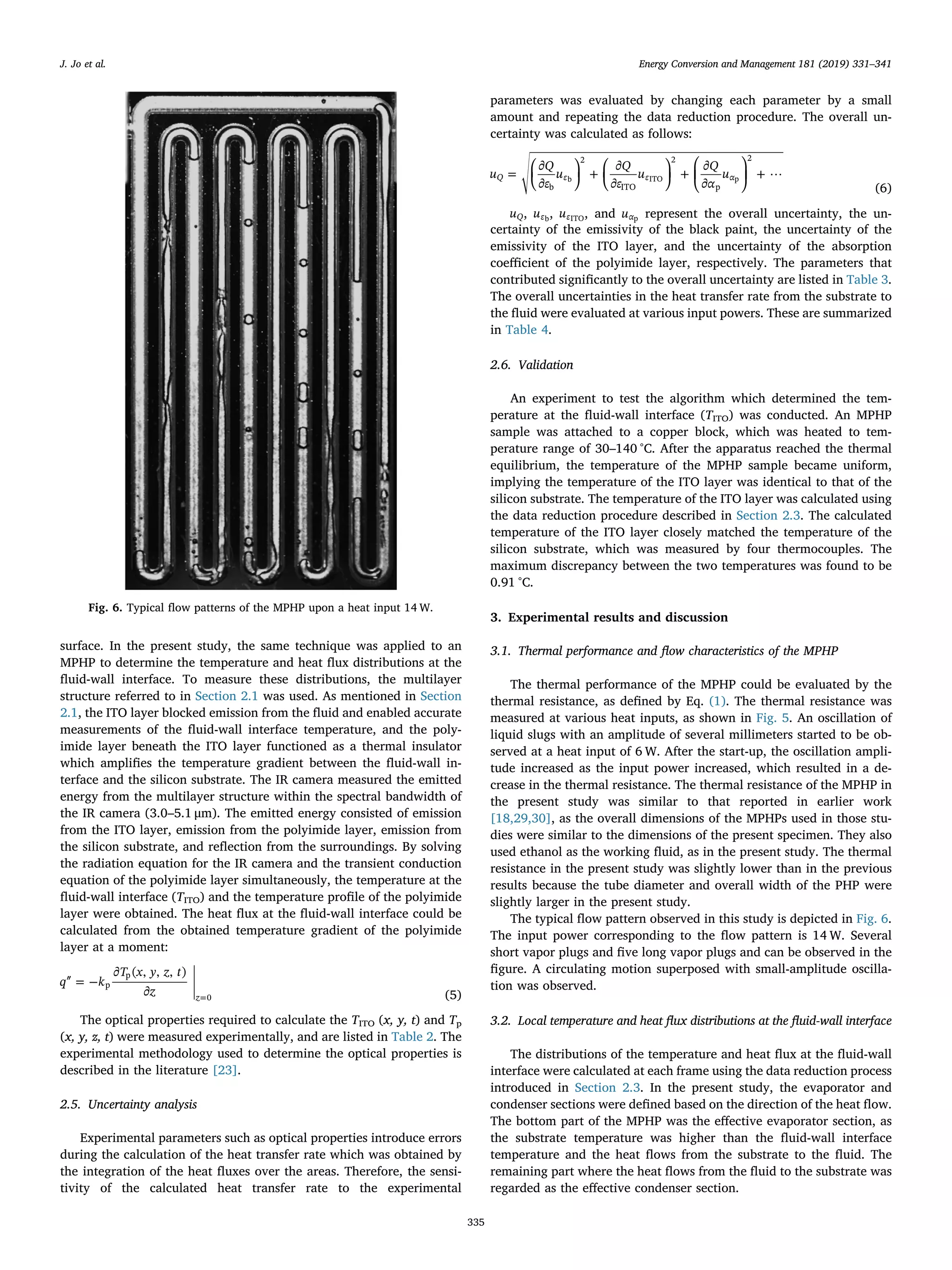 Experimental investigations of heat transfer mechanisms of a pulsating ...