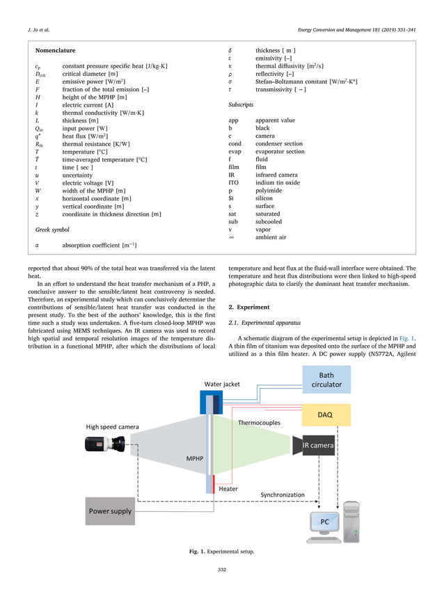 Experimental investigations of heat transfer mechanisms of a pulsating heat pipe | PDF ...
