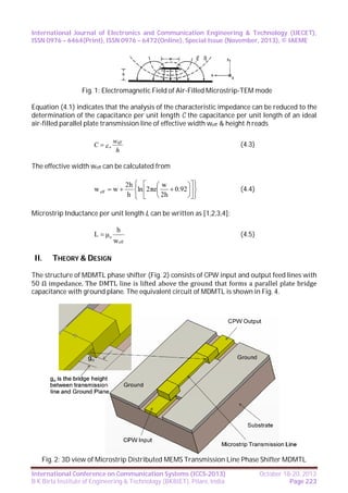 Experimental investigations of microstrip distributed mems | PDF