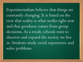 Experimentalism in Education | PPT