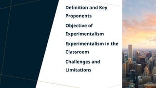 Experimentalism in education that can be useful in Philippine ...