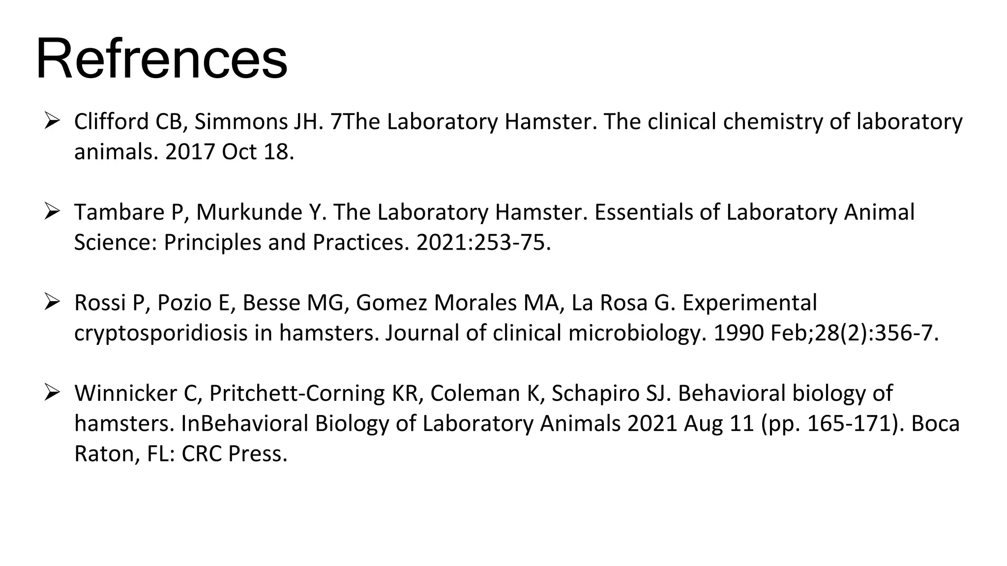 Presentation on experimental laboratory animal- Hamster | PPTX